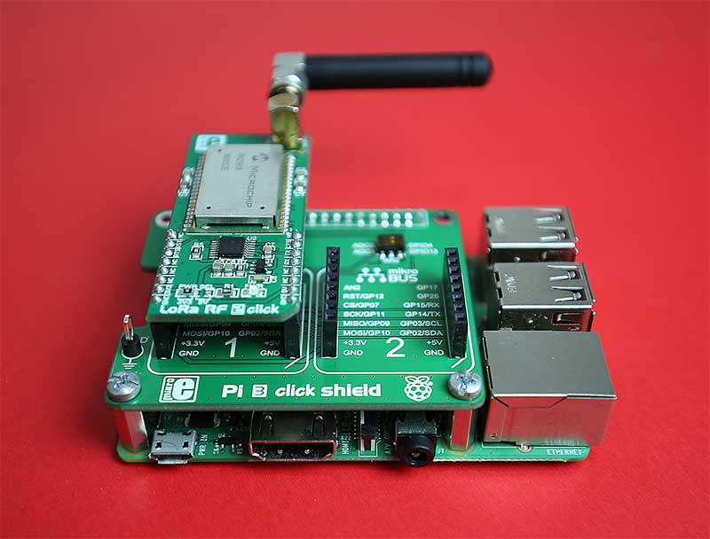 Raspberry Pi Examples with Click Boards