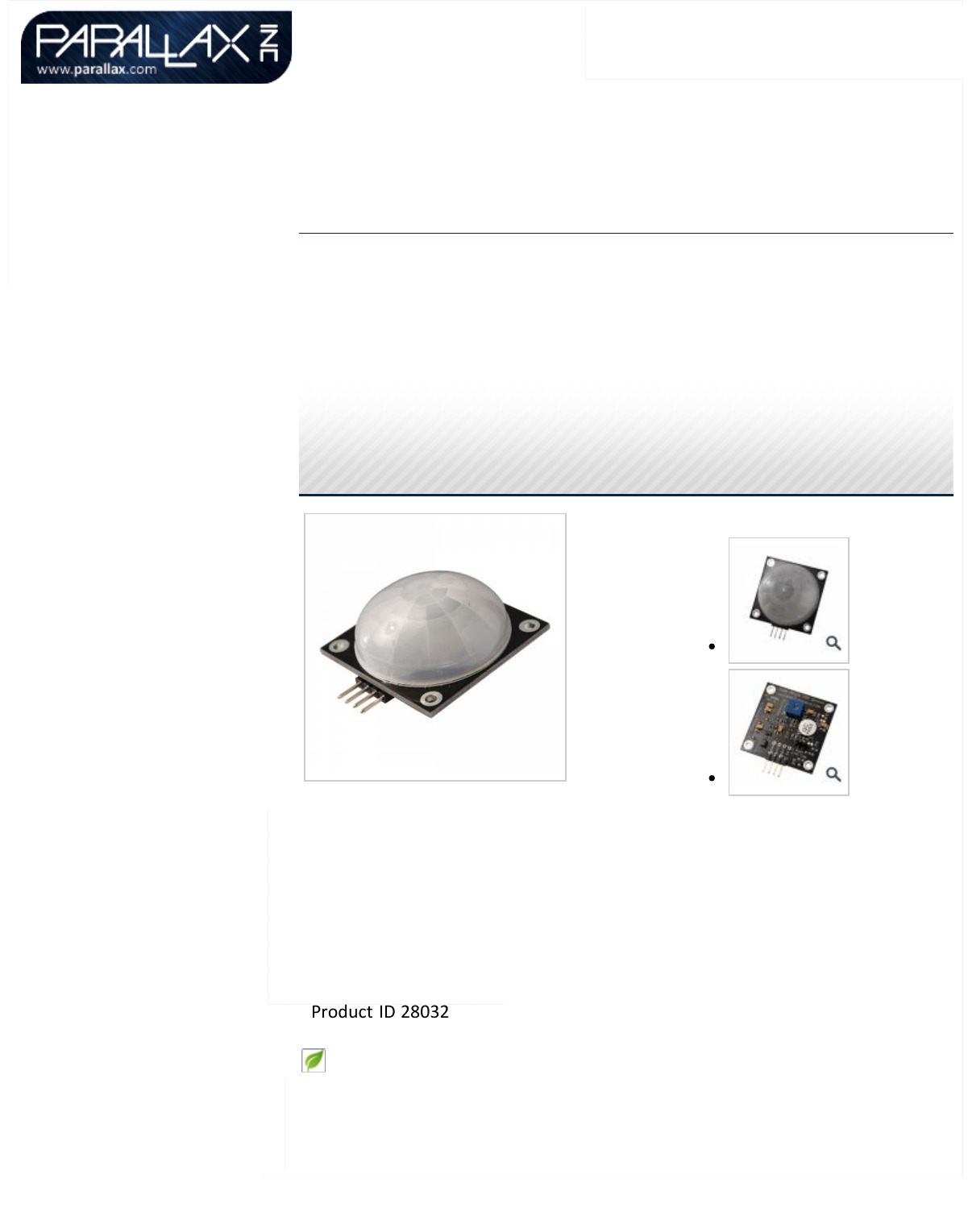 28032 Overview Datasheet by Parallax Inc. | Digi-Key Electronics
