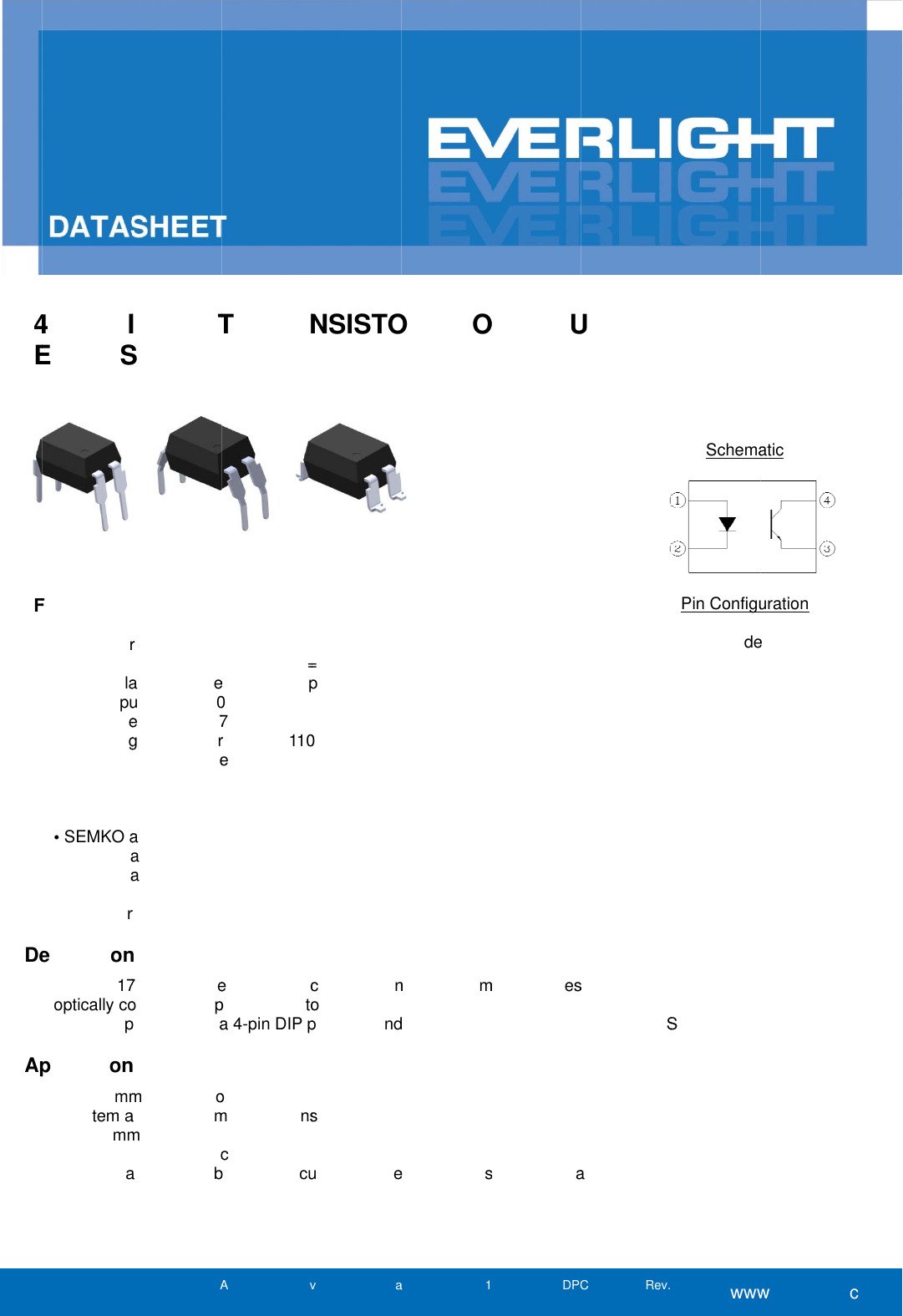 EL817 Series Datasheet by Everlight Electronics Co Ltd | Digi-Key Electronics