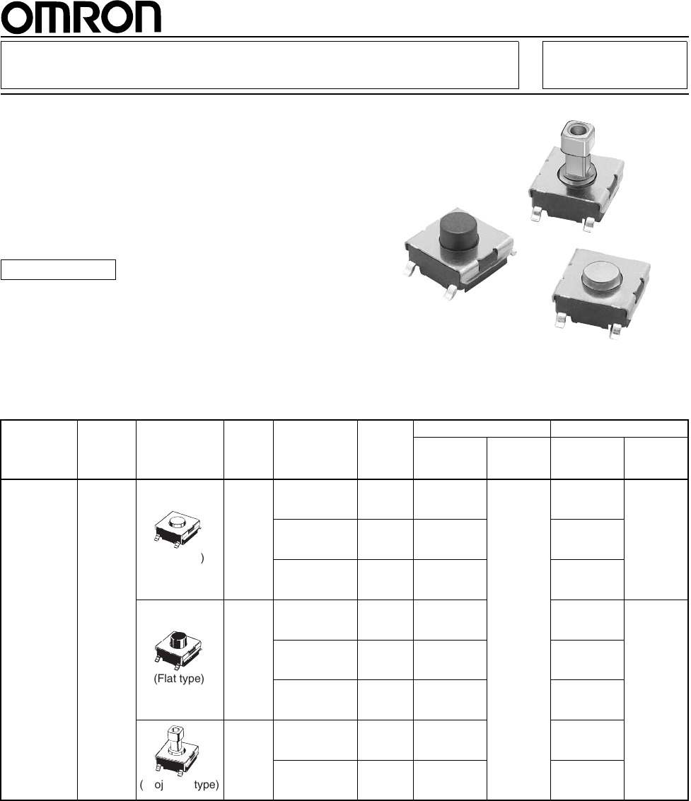 B3FS Series Datasheet by Omron Electronics Inc-EMC Div | Digi-Key Electronics