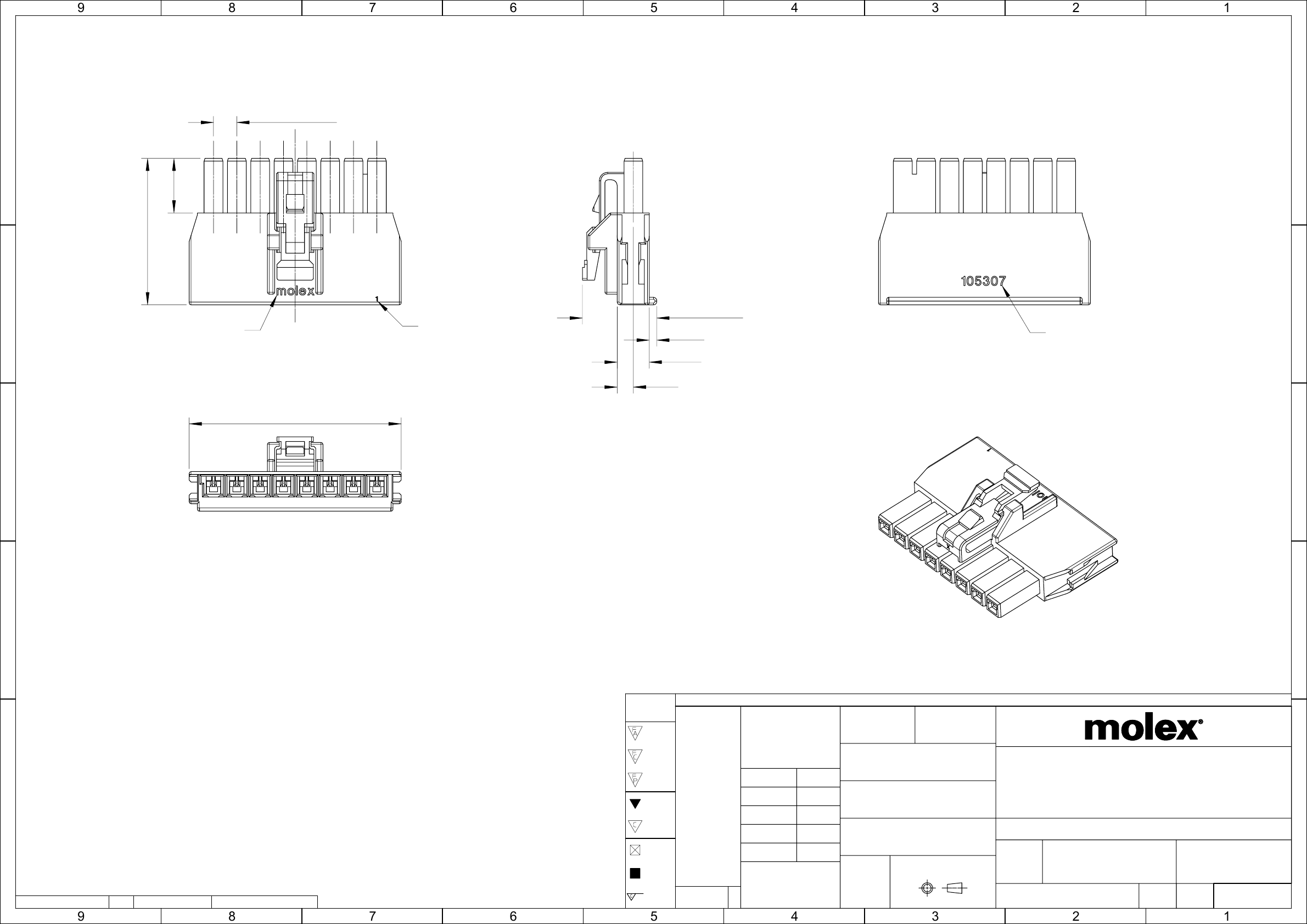 105307 Series Drawing Datasheet by Molex | Digi-Key Electronics