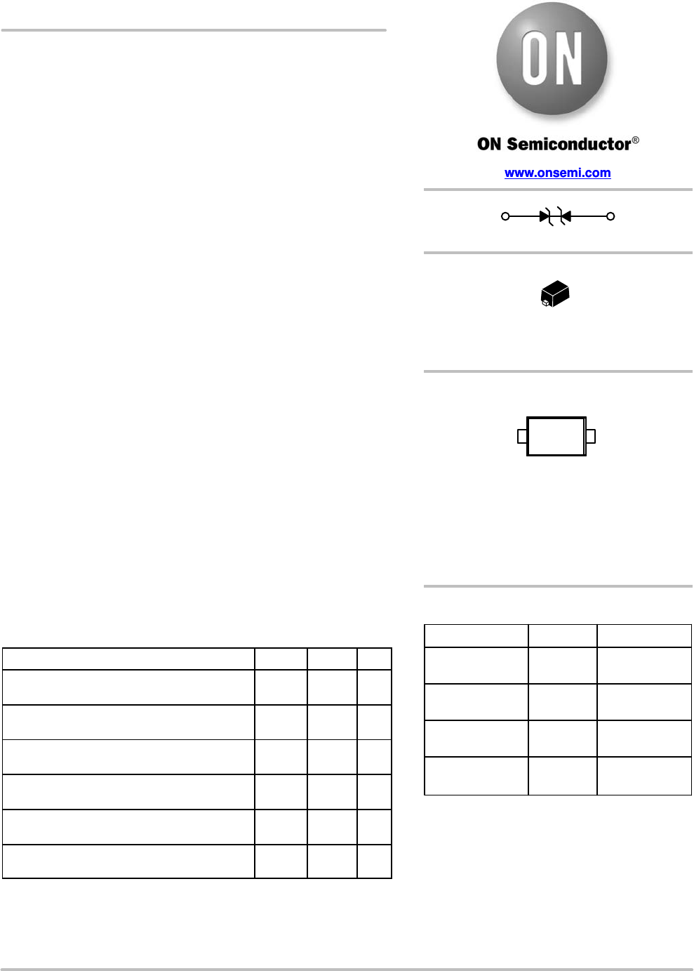 ESD5B5.0ST1G Datasheet by ON Semiconductor | Digi-Key Electronics