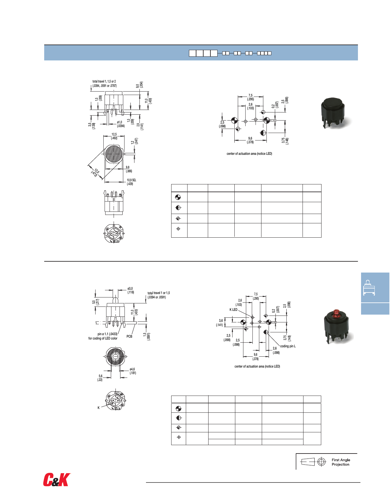 K12 Series Datasheet by C&K | Digi-Key Electronics