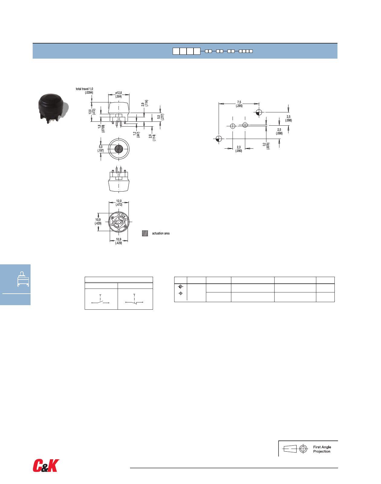 K12 Series Datasheet by C&K | Digi-Key Electronics