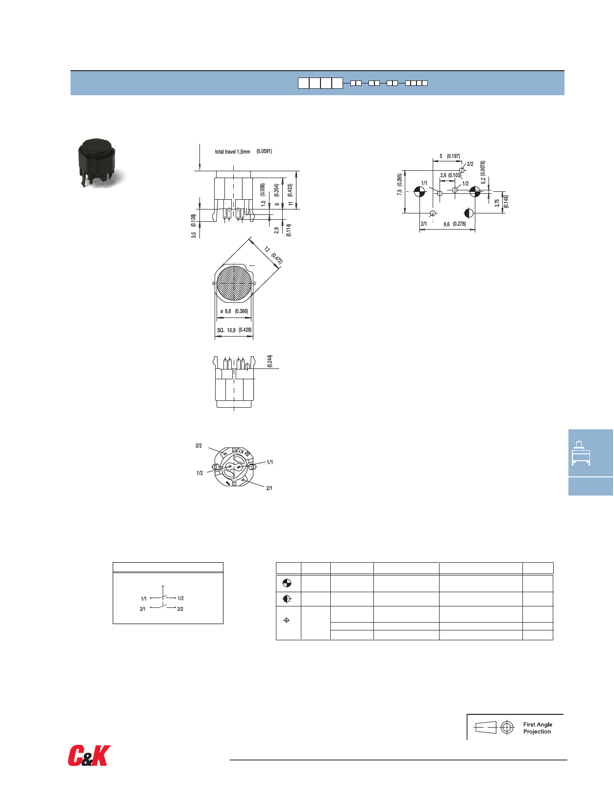 K12 Series Datasheet by C&K | Digi-Key Electronics
