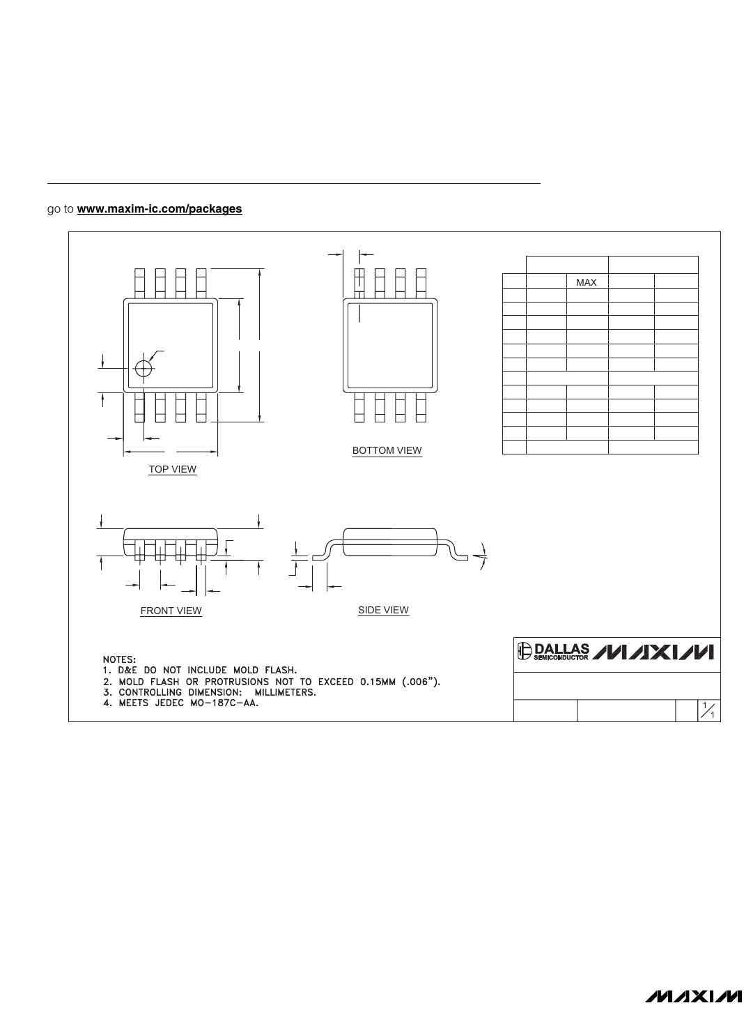MAX4003 by Analog Devices Inc./Maxim Integrated Datasheet | DigiKey