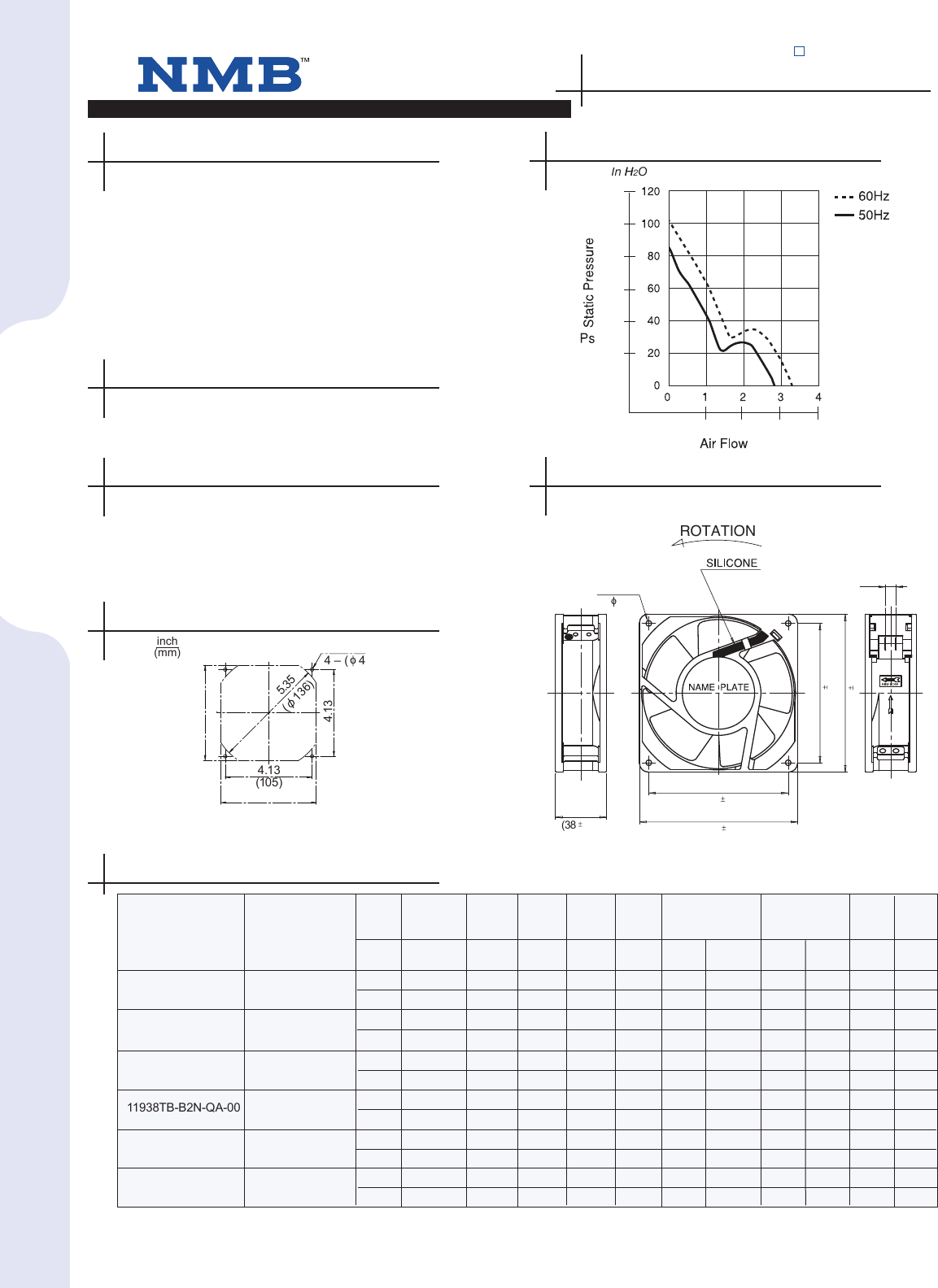 11938TB Series by NMB Technologies Corporation Datasheet | DigiKey