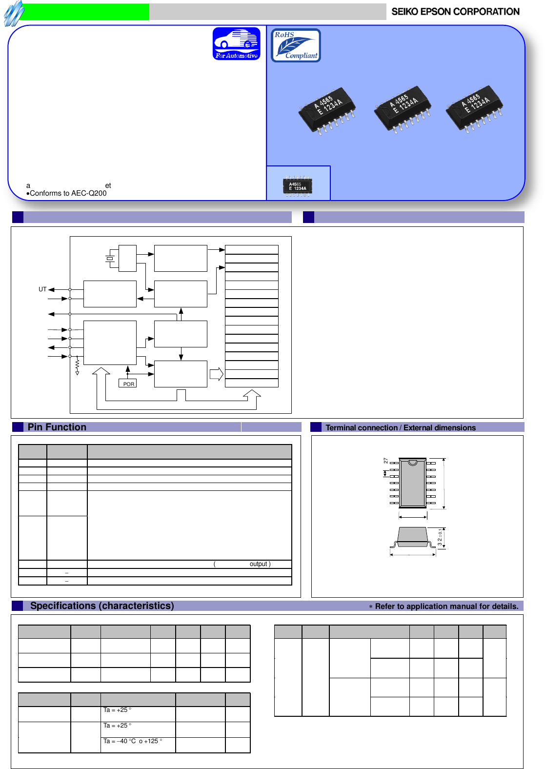 RA-4565SA Datasheet by EPSON | Digi-Key Electronics