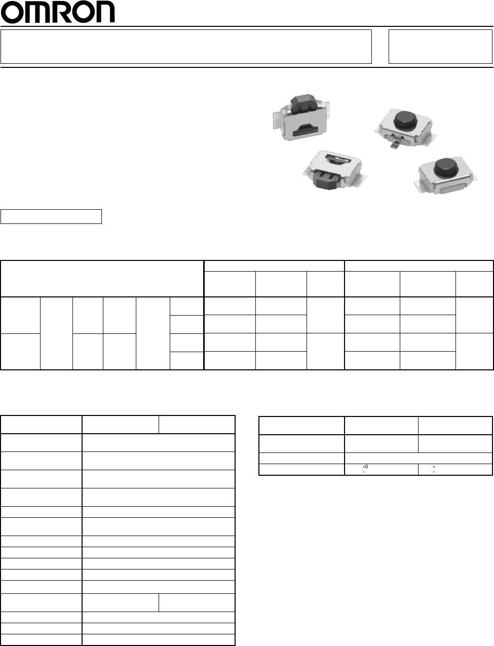B3U Series Datasheet by Omron Electronics Inc-EMC Div | Digi-Key Electronics