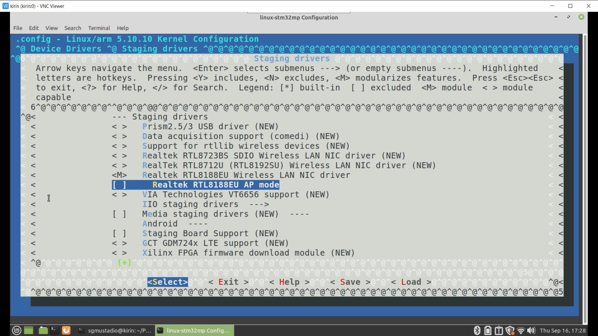 How to enable WiFi networking in the Yocto Project for a custom Linux image for the STM32MP157D-DK1
