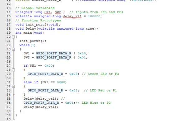 Tiva Launchpad Programming: Blink LEDs with C Code